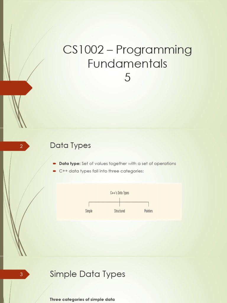PF - 5 | PDF | Integer (Computer Science) | Data Type