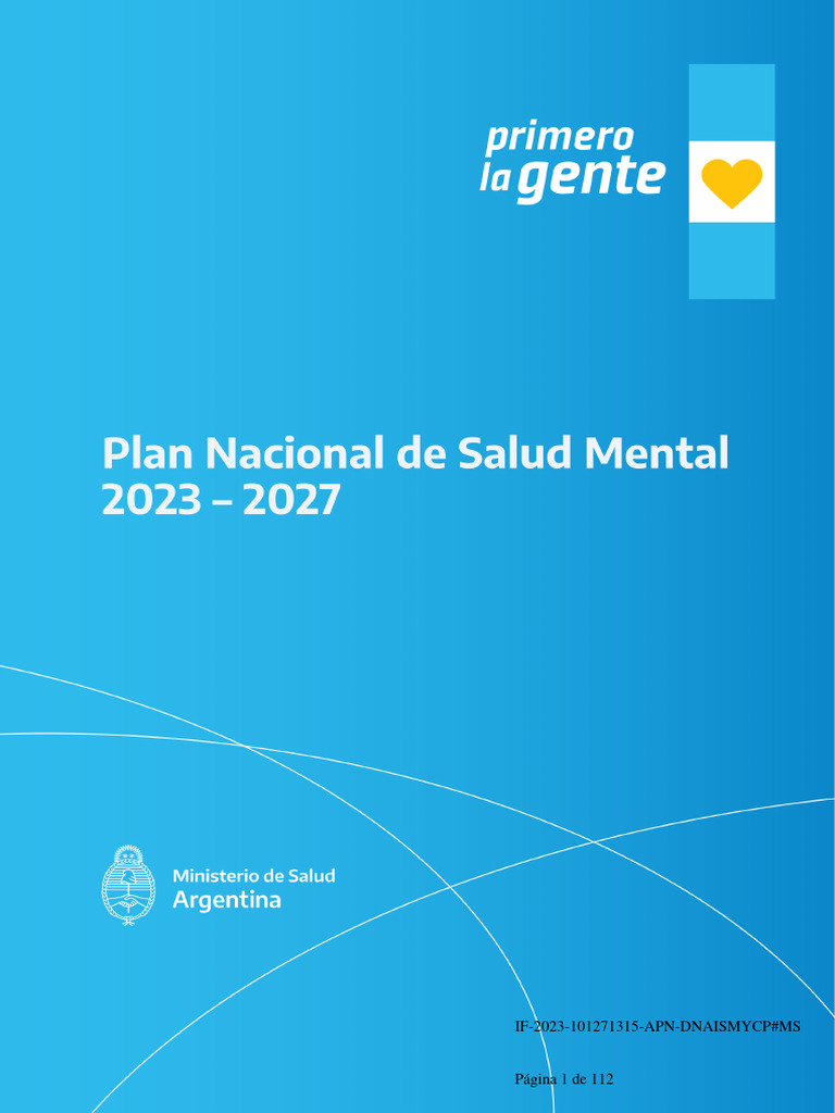 Plan Nacional de Salud Mental 2023-2027 | PDF | Salud mental | La violencia contra las mujeres