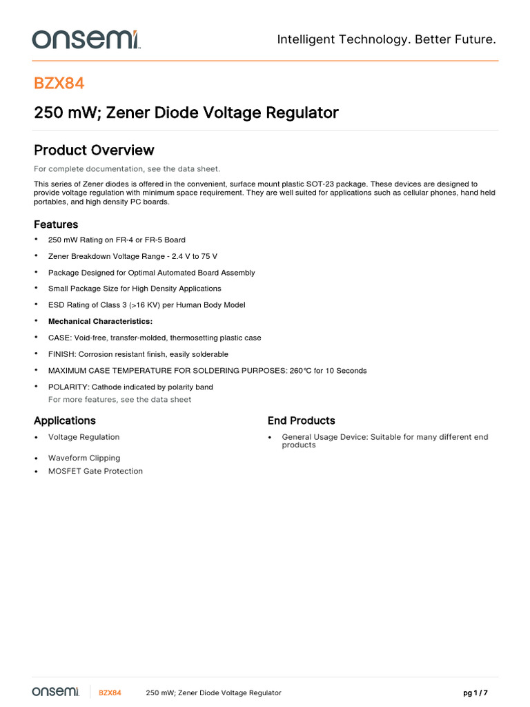 BZX84 | PDF | Diode | Materials Science