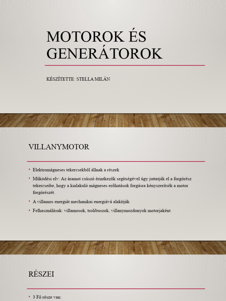 Motorok És Generátorok | PDF
