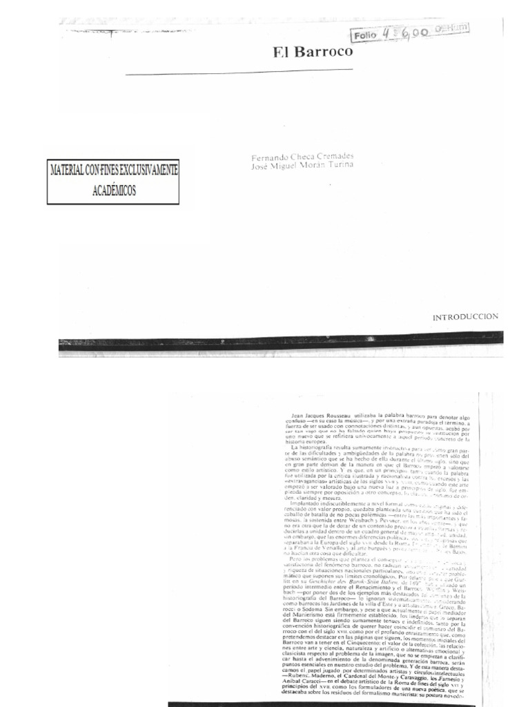 Checa y Morán El Barroco | PDF