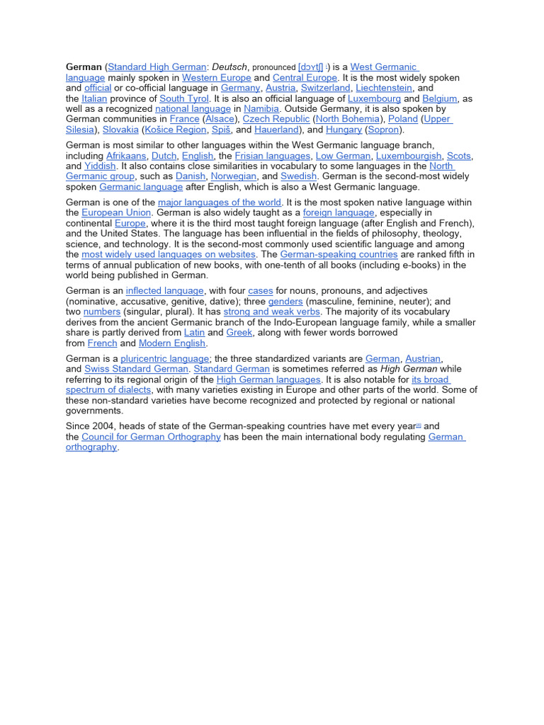 German | PDF | German Language | English Language