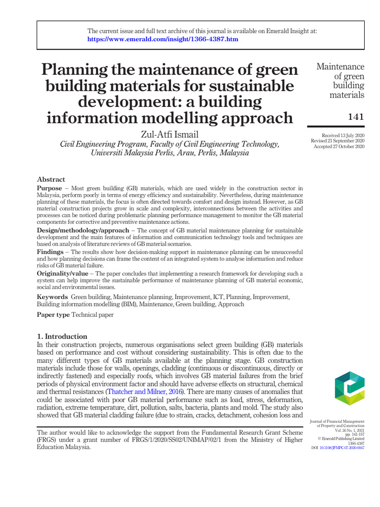 Planning The Maintenance of Green | PDF | Building Information Modeling ...