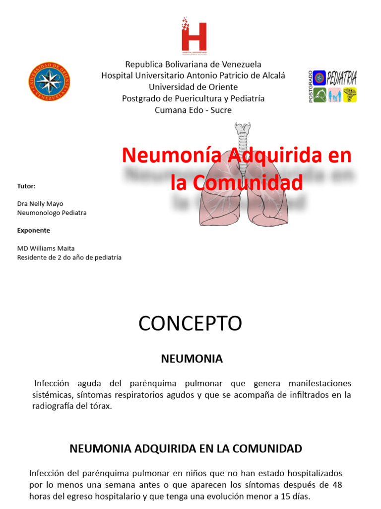 Neumonia Adquirida en La Comunidad | PDF | Neumonía | Microbiología
