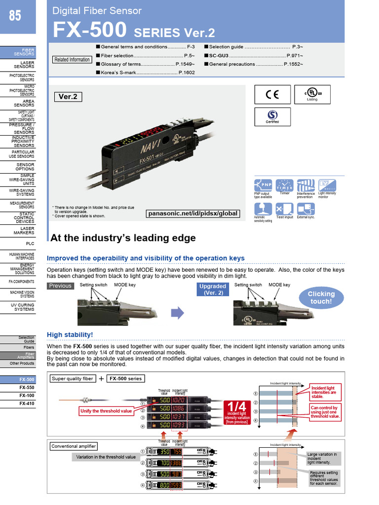 fx-500 e Cata | PDF | Optical Fiber | Sensor