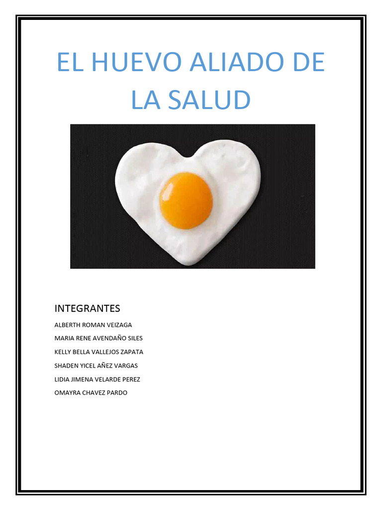 El Huevo | PDF | Huevo como alimento | Yema de huevo