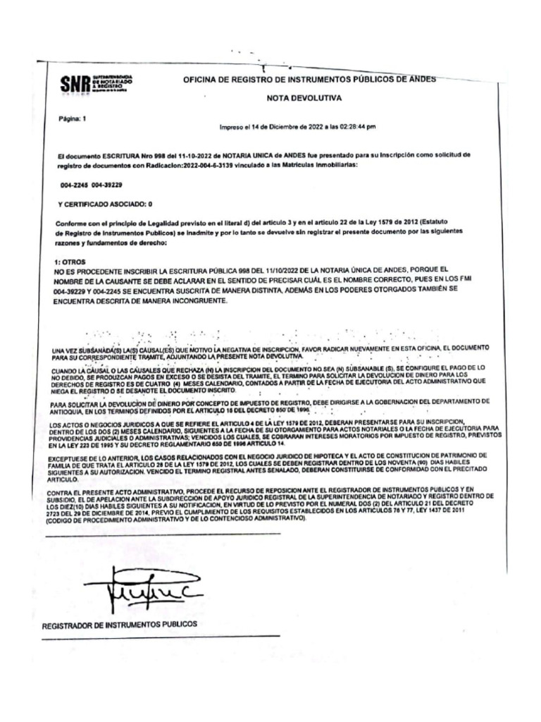 Nota Devolutiva | PDF