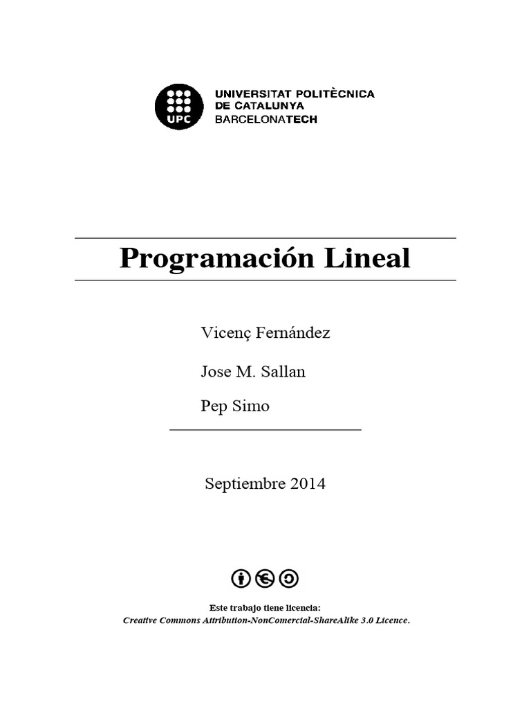 Fundamentos de Programación Lineal | PDF | Programación lineal | Ecuaciones