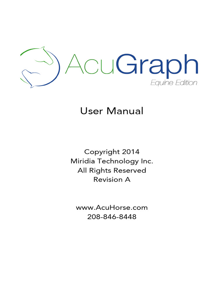 Acugraph User Manual - AcuGraph Equine Edition (PDFDrive) | PDF | Installation (Computer ...