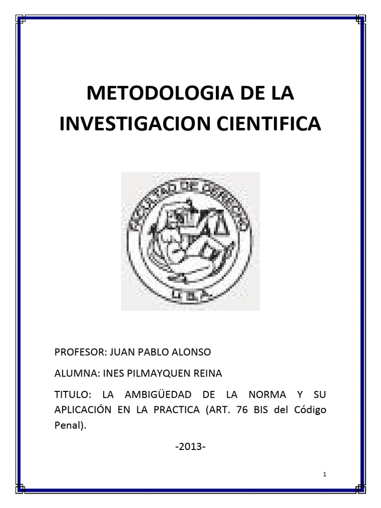 Analisis Art 76 Bis | PDF | Derecho penal | Caso de ley