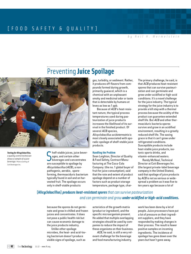 Food Safe Quality Guide | PDF | Juice | Diet & Nutrition