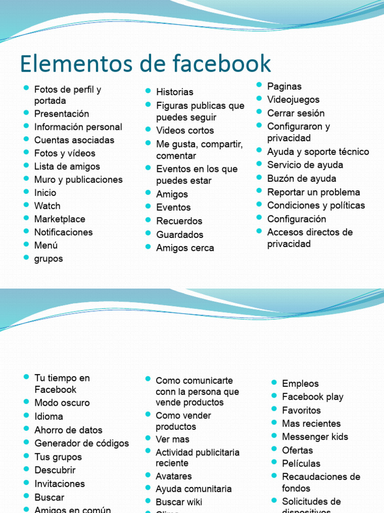 Elementos de Facebook | PDF | Facebook | Servicio de redes sociales