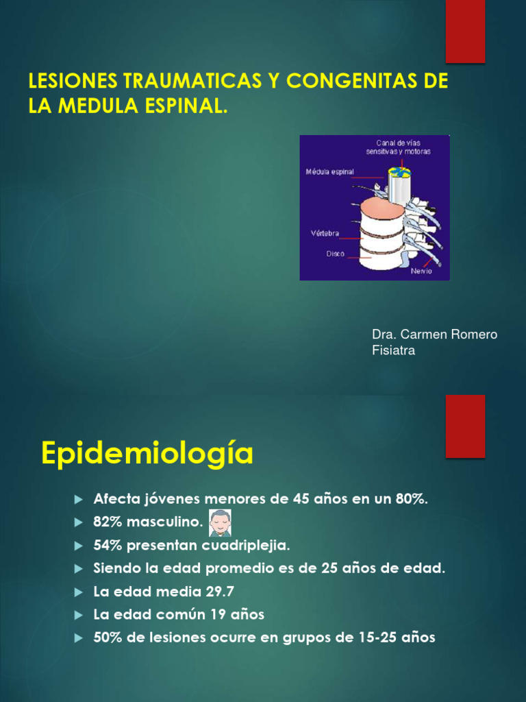 Lesiones Traumaticas y Congenitas de La Medula Espinal 2do Rehabilitacion | PDF | Lesión de la ...