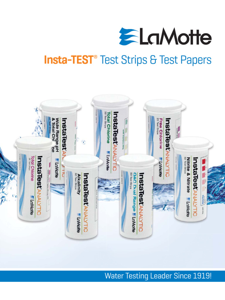 La Motte Test Strip Test Paper Flyer | PDF | Chlorine | Nitrate