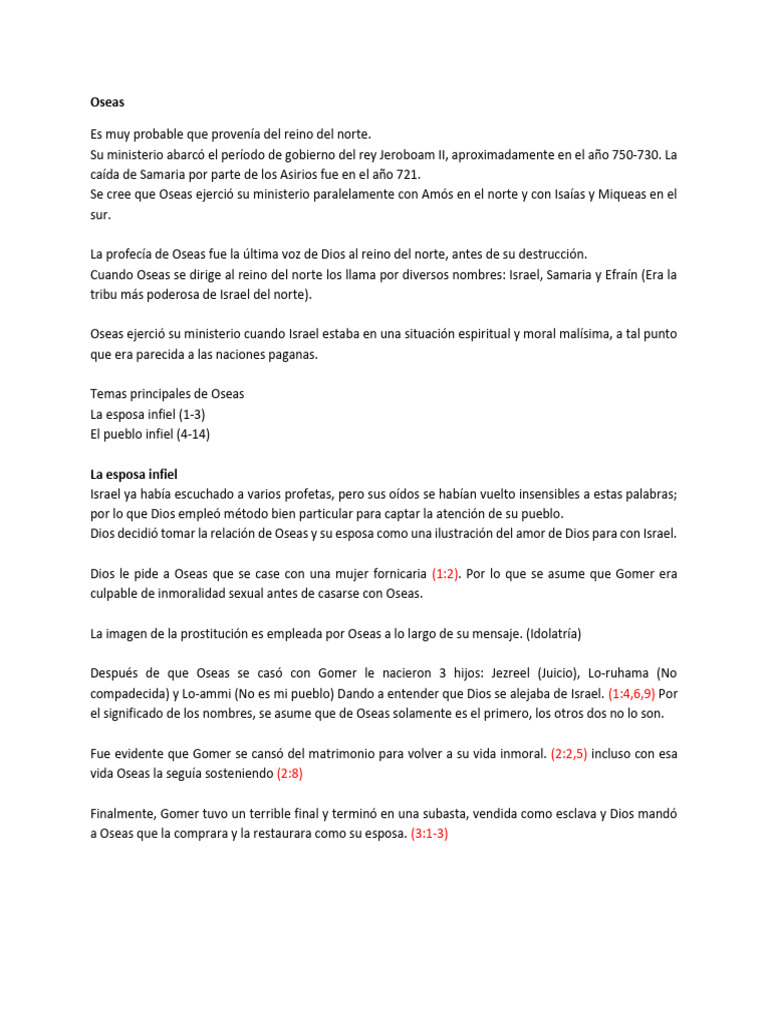 Oseas | PDF | Infidelidad
