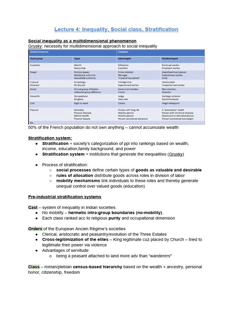 Sociology of Social Stratification | PDF | Social Stratification ...