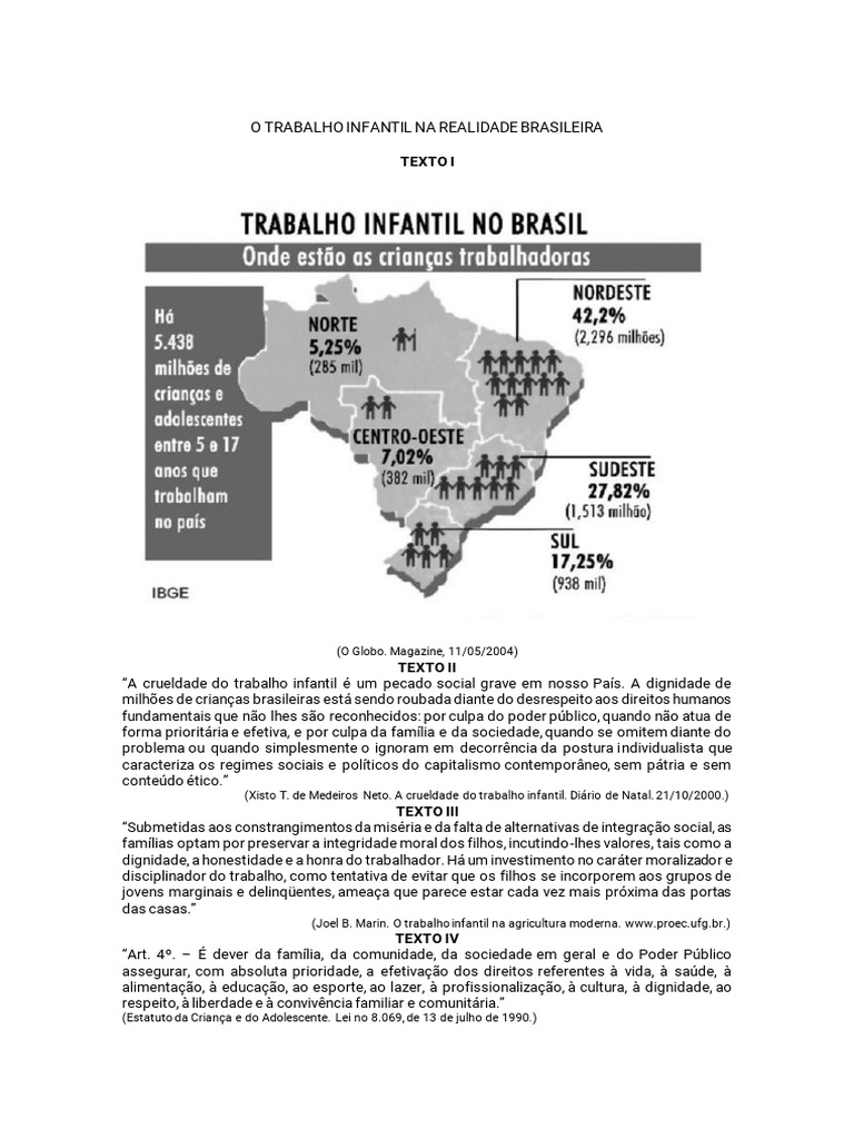 60 Cc6a4 O Trabalho Infantil Na Realidade Brasileira Pdf