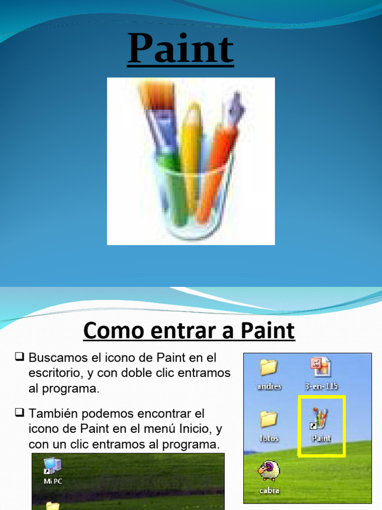 Cómo usar el programa Paint | PDF | Software de Microsoft | Software ...
