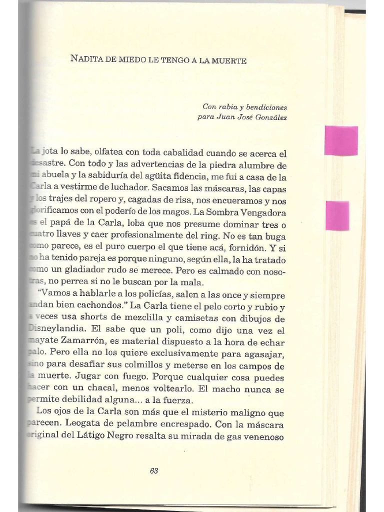 Nadita de Miedo Le Tengo A La Muerte - Joaquín Hurtado | PDF