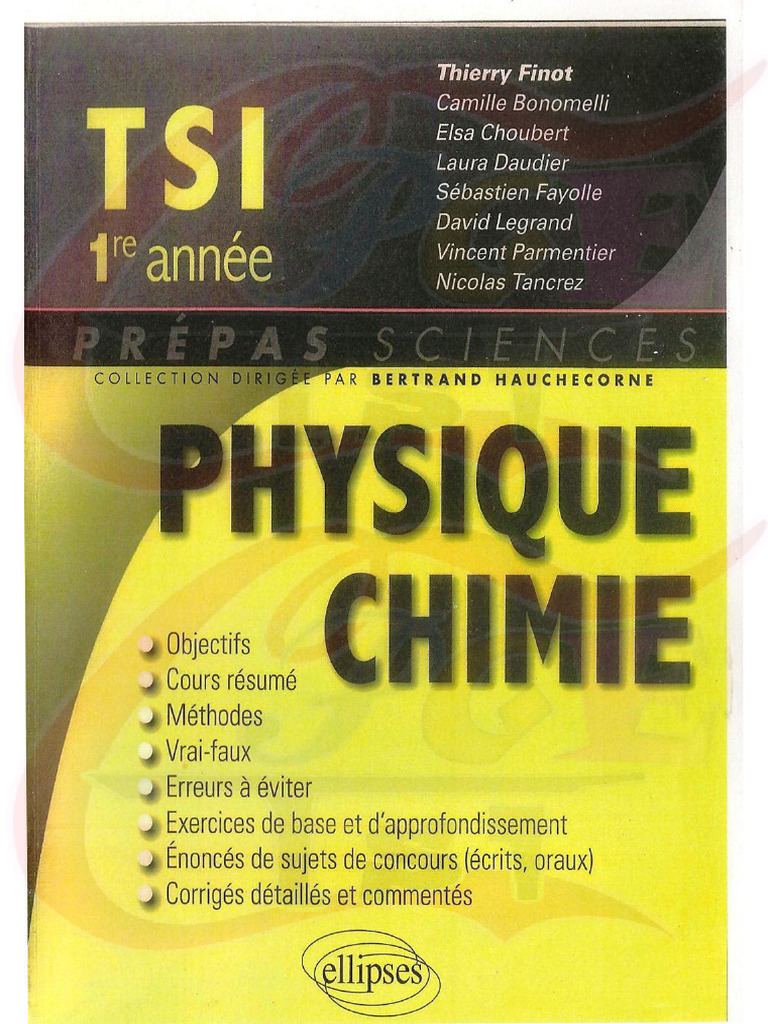 Ellipses Physique-Chimie TSI 1ére Année | PDF