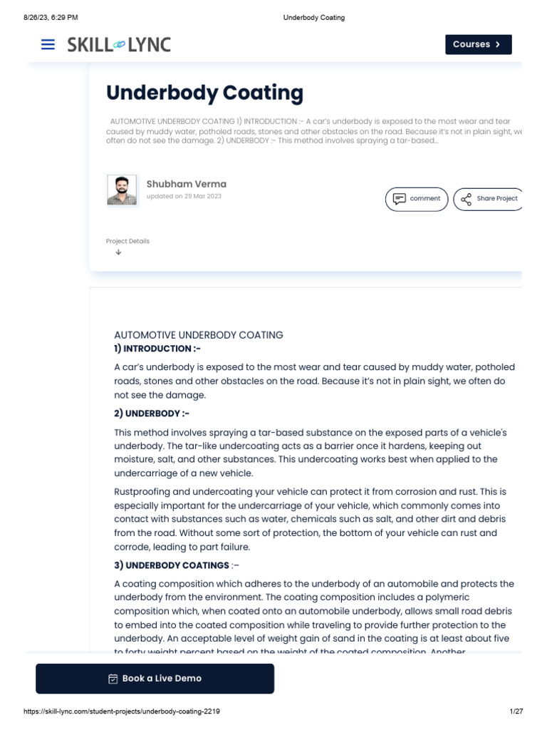 Underbody Coating | PDF | Paint | Corrosion