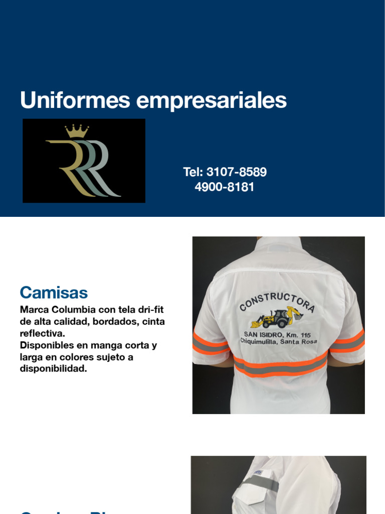 Uniformes Empresariales Furor | PDF | Ropa | Moda