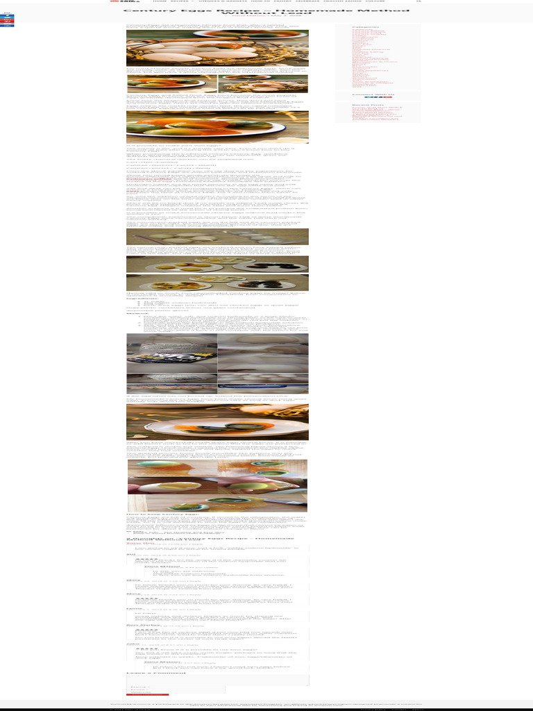 Century Eggs Recipe - Homemade Method Without Lead - Yum of China | PDF ...