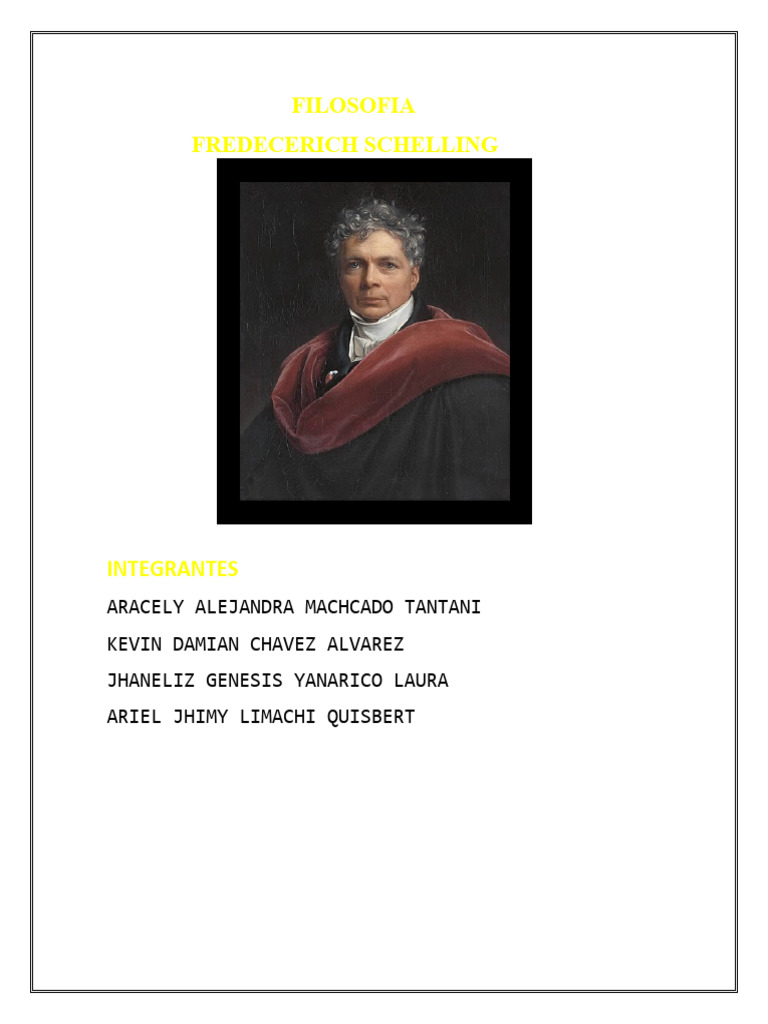 Biografía de Friedrich Schelling | PDF | Metafísica | Teorías filosóficas