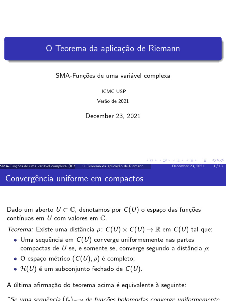 Teorema de Riemann Bis | PDF | Limite (Matemática) | Análise