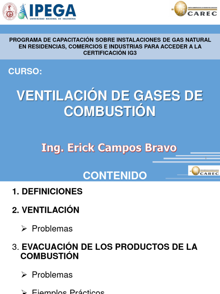 Ventilación de Gases de Combustión Ig3 - Emcb | PDF | Combustibles ...