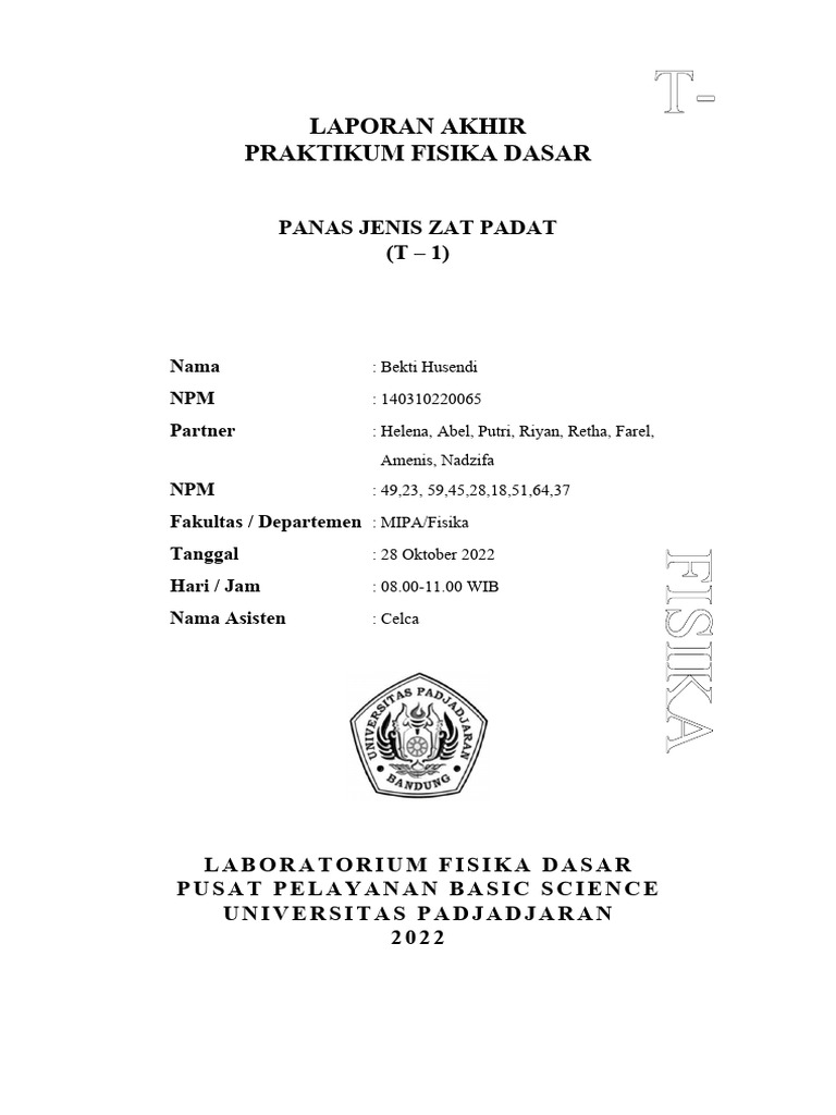 T1 Panas Jenis Zat Padat | PDF