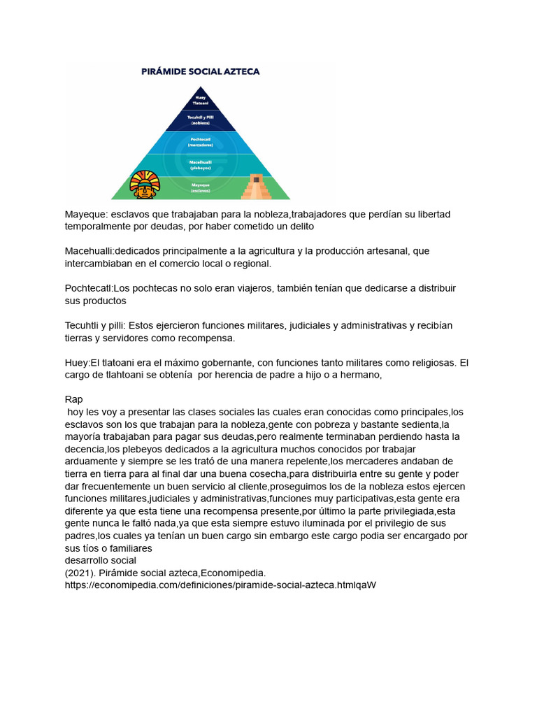 Clases Sociales en la Sociedad Azteca | PDF | Historia | Religión y ...