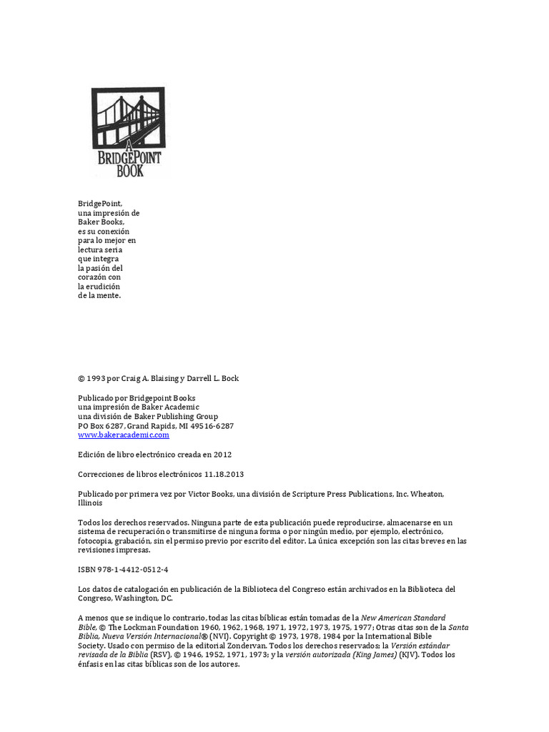 Craig Blaising y Darrell Bock - Dispensacionalismo Progresivo | PDF ...