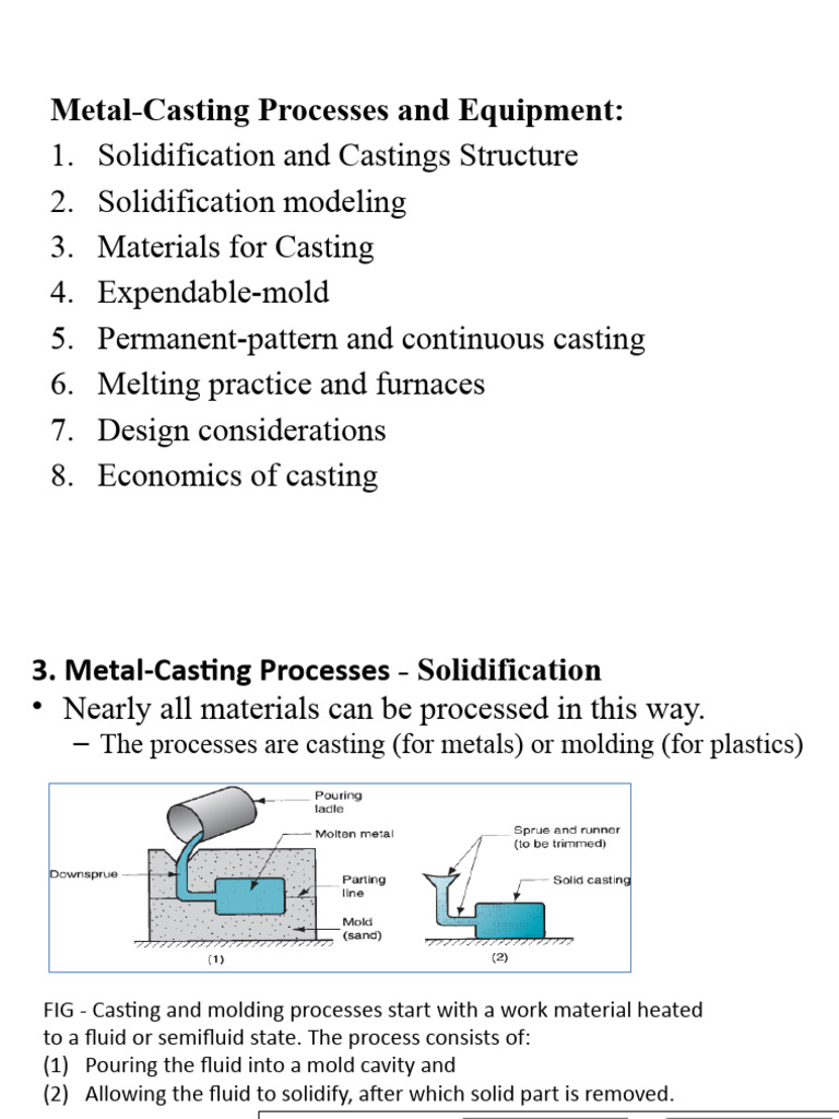 Metal-Casting Processes and Equipment | Download Free PDF | Foundry ...
