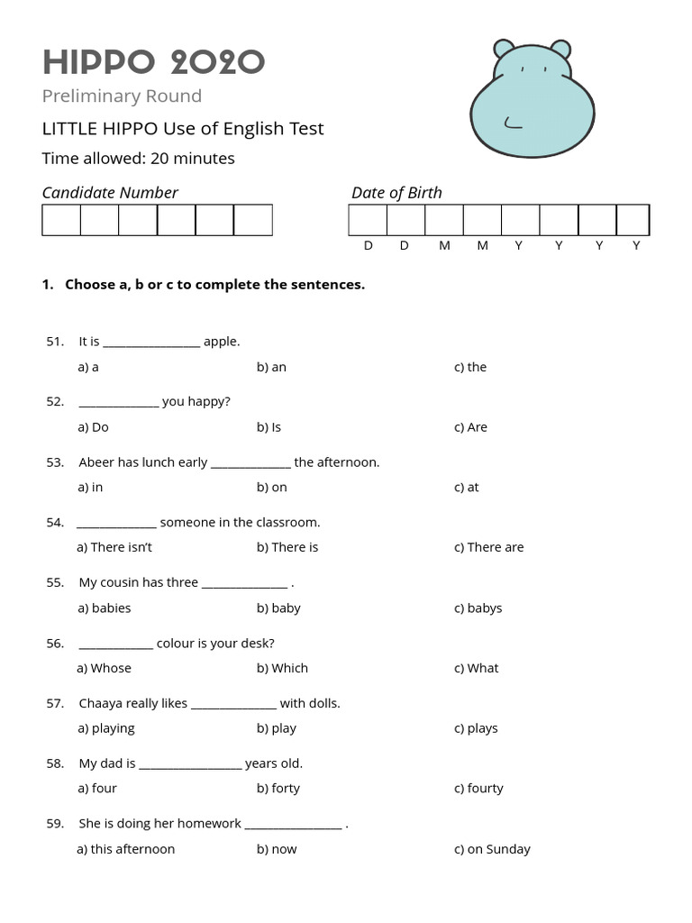 Little Hippo 2020 Use Preliminary V2.W | PDF
