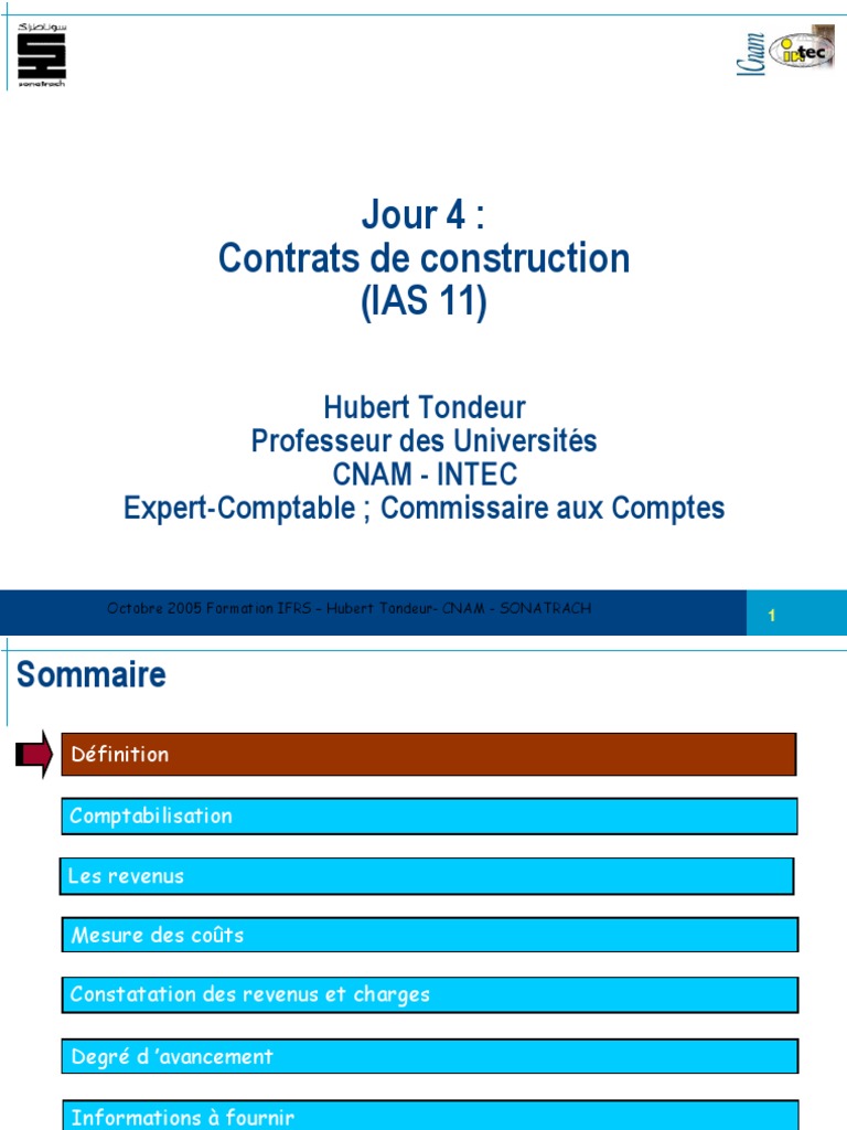 Ias 11 | PDF | Normes internationales d'information financière | Inventaire
