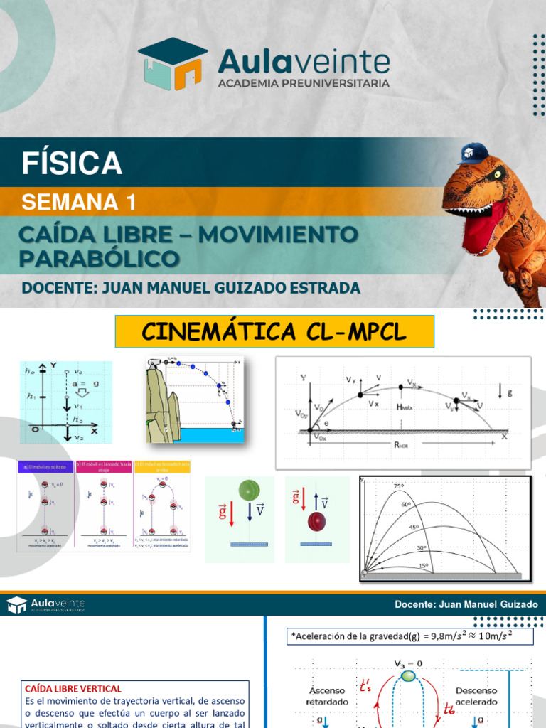 caída libre y movimiento parabólico. física | PDF | Gravedad | Cambio