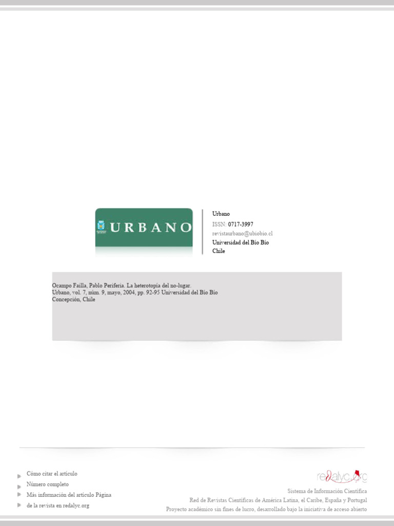 La Heterotopía Del No Lugar | PDF | Información | Vacío