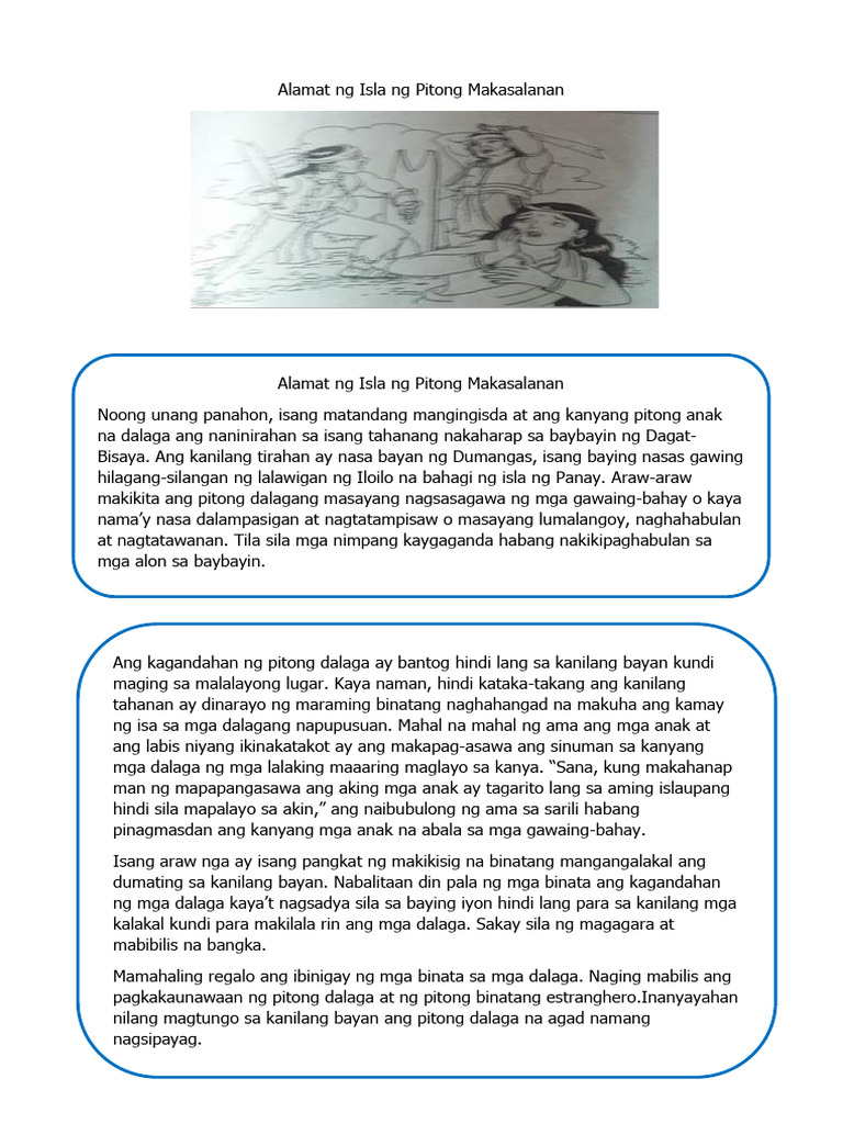 Alamat NG Isla NG Pitong Makasalanan | PDF