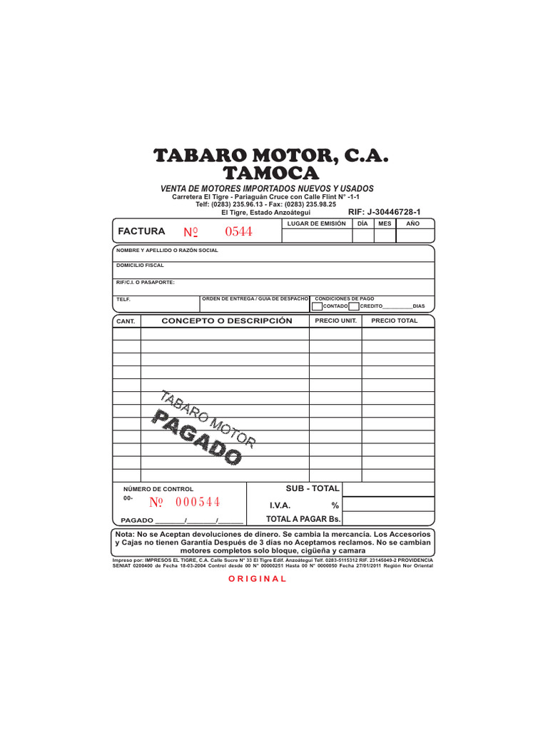 Tabaro Motor | PDF | Negocios | Finanzas y dinero