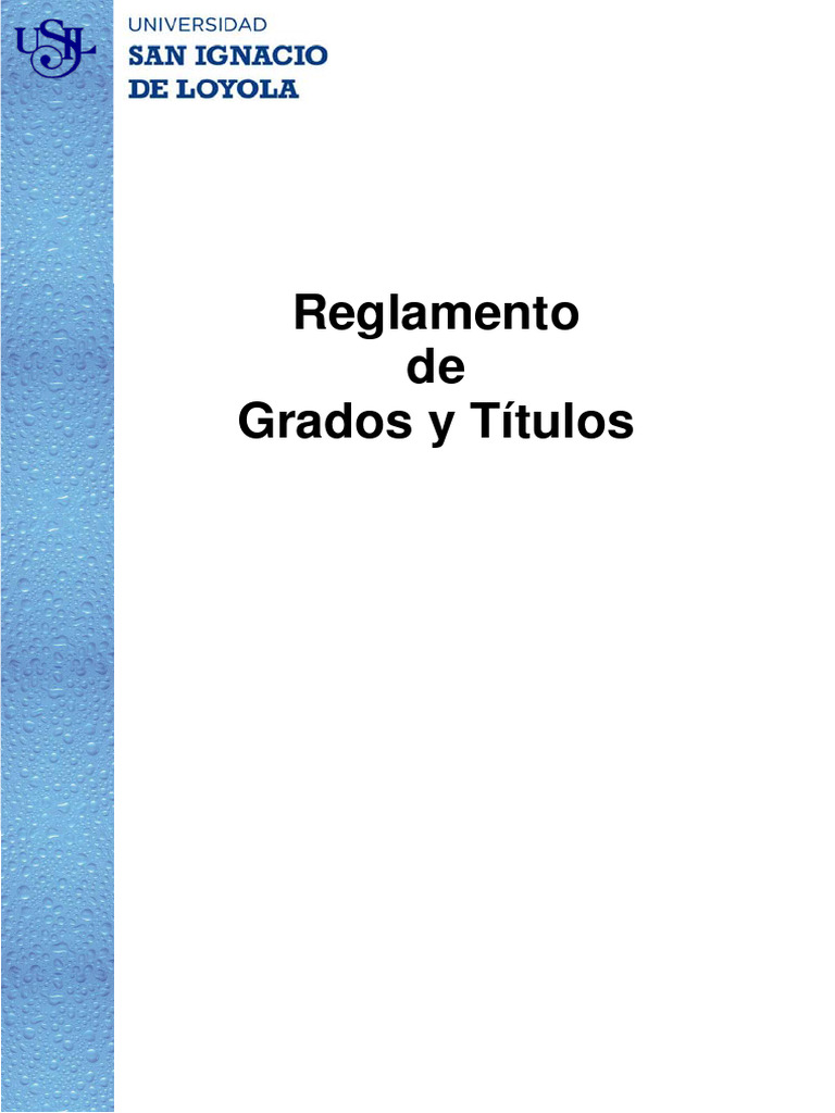 Reglamento de Grados y Títulos | PDF | Titulo academico | Doctorado