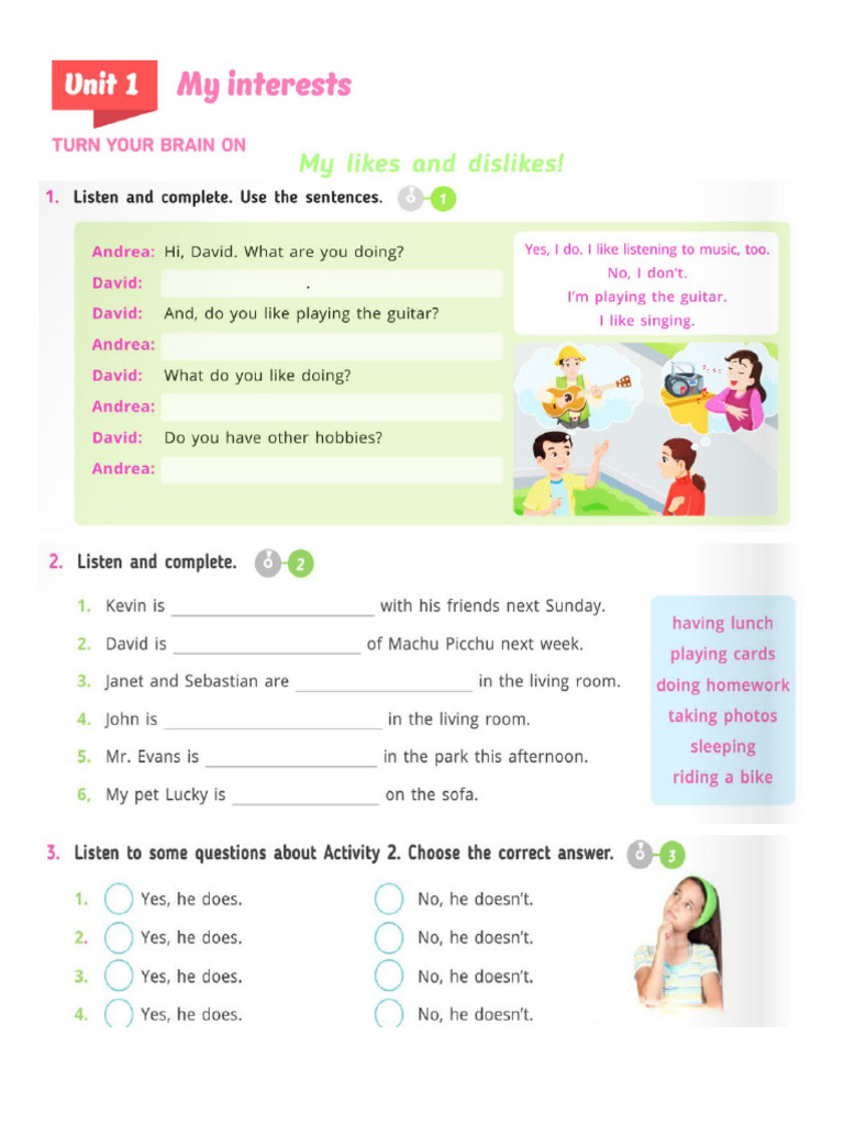 Fichas Ingles 5to Grado | PDF