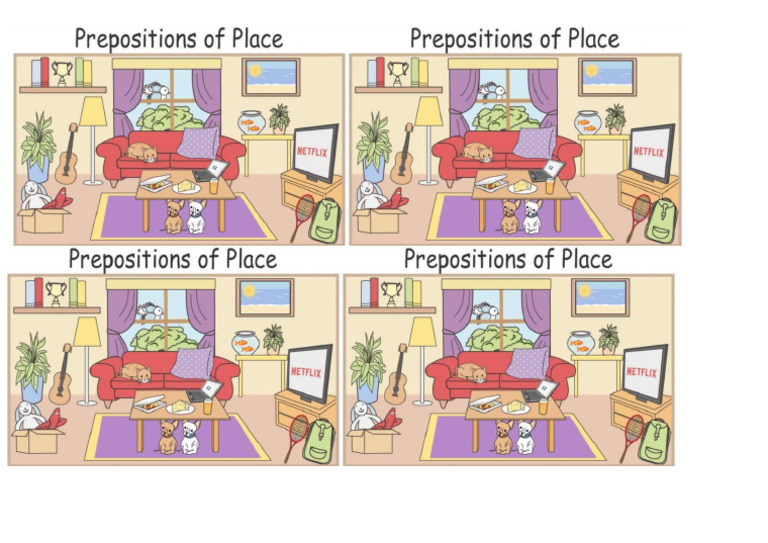 Prepositions of Place Picture To Describe | PDF