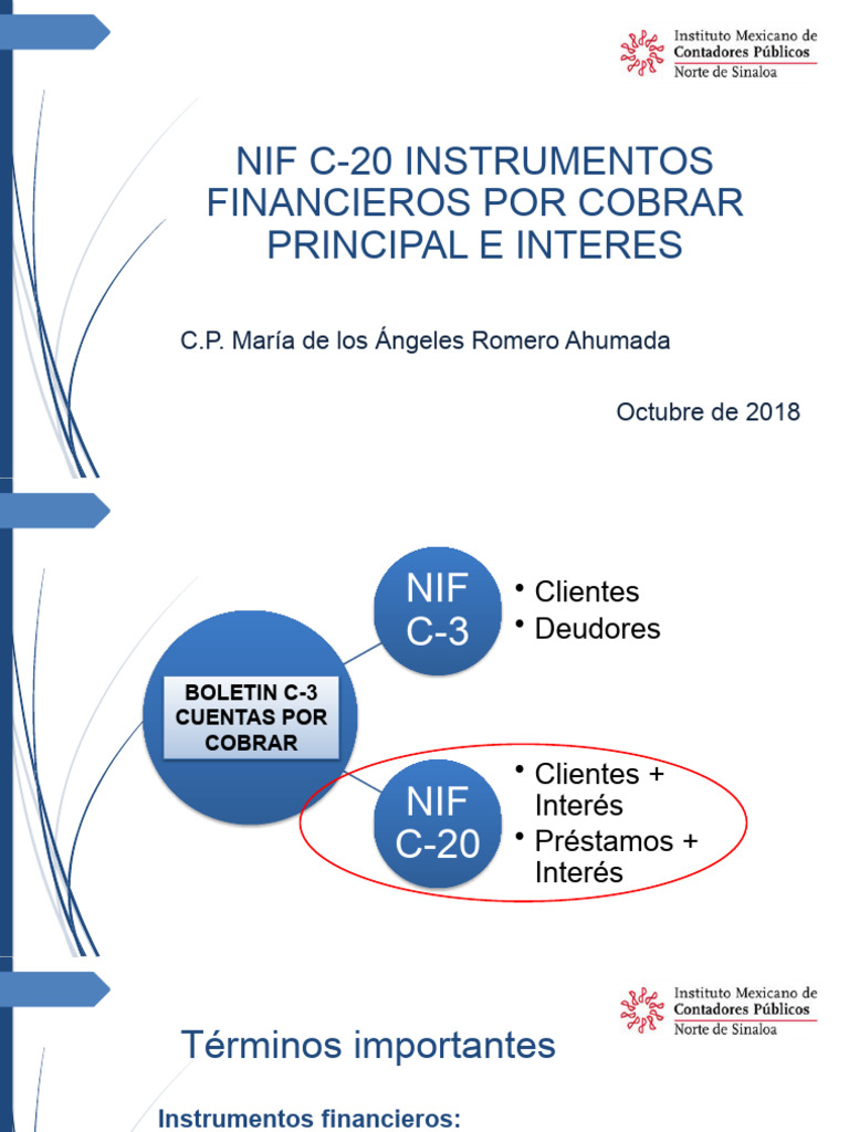 NIF C-20 (Práctico) - 1 | PDF | Valoración (Finanzas) | Interés