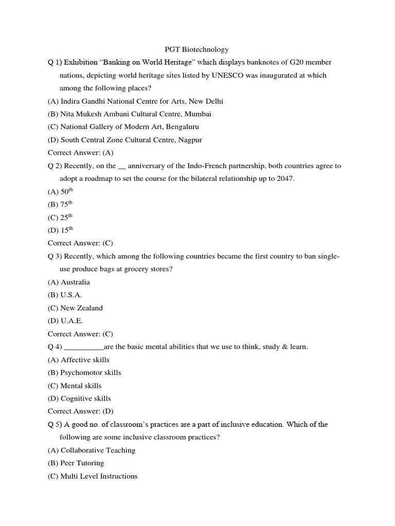 PGT Biotechnology | PDF | Biomolecules | Biochemistry