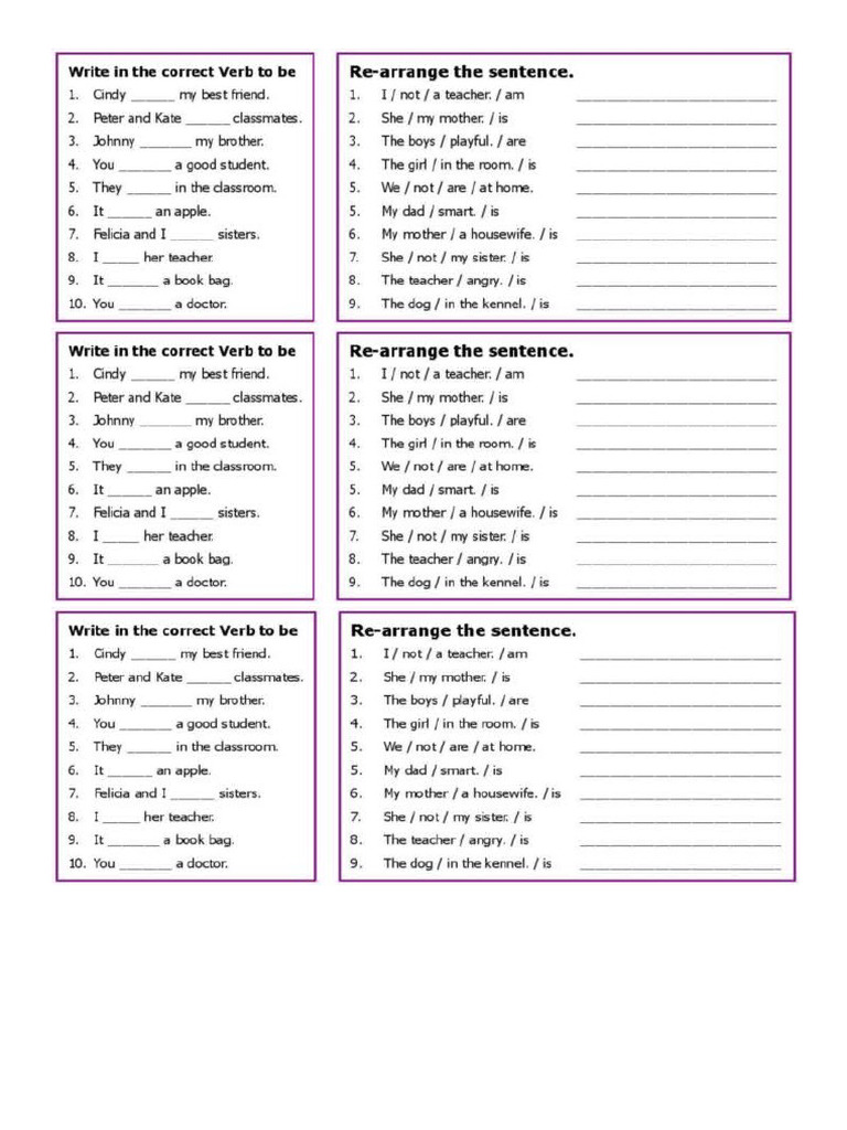 Verbo To Be Mas Sentence Structure | PDF