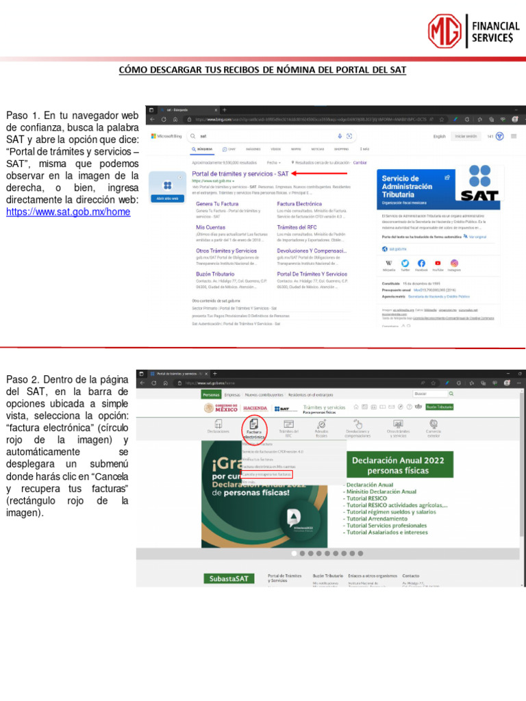 Instructivo Recibos Nomina Sat | PDF