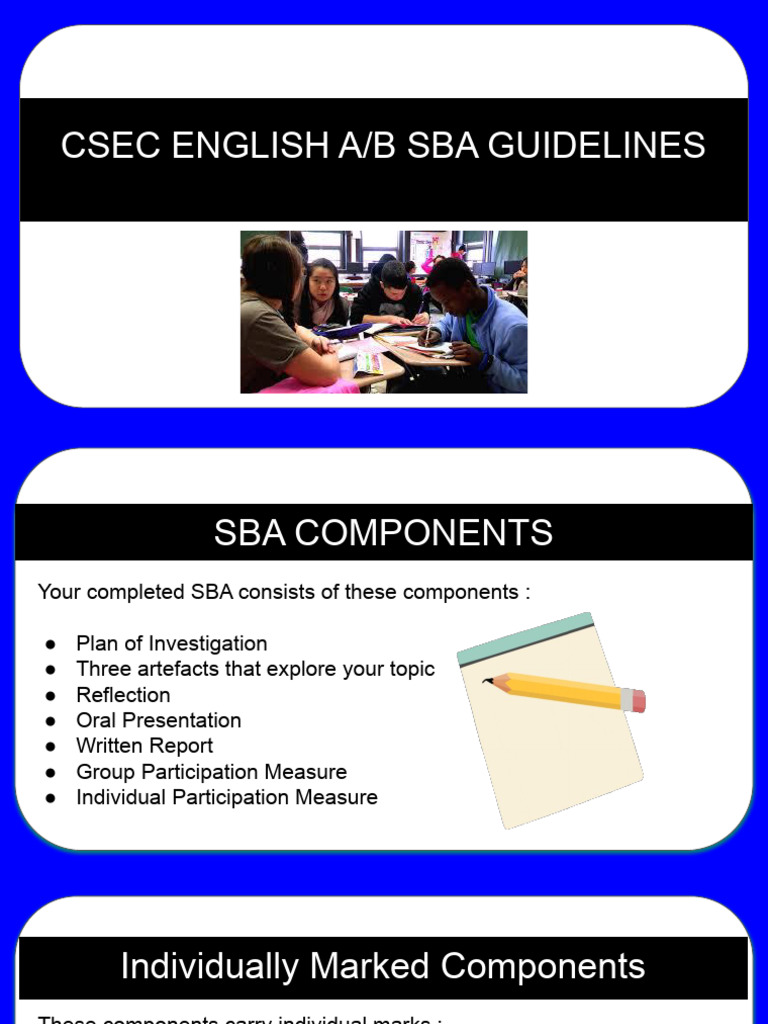 CSEC English A SBA Guidelines 2023 | PDF | Narration | Information