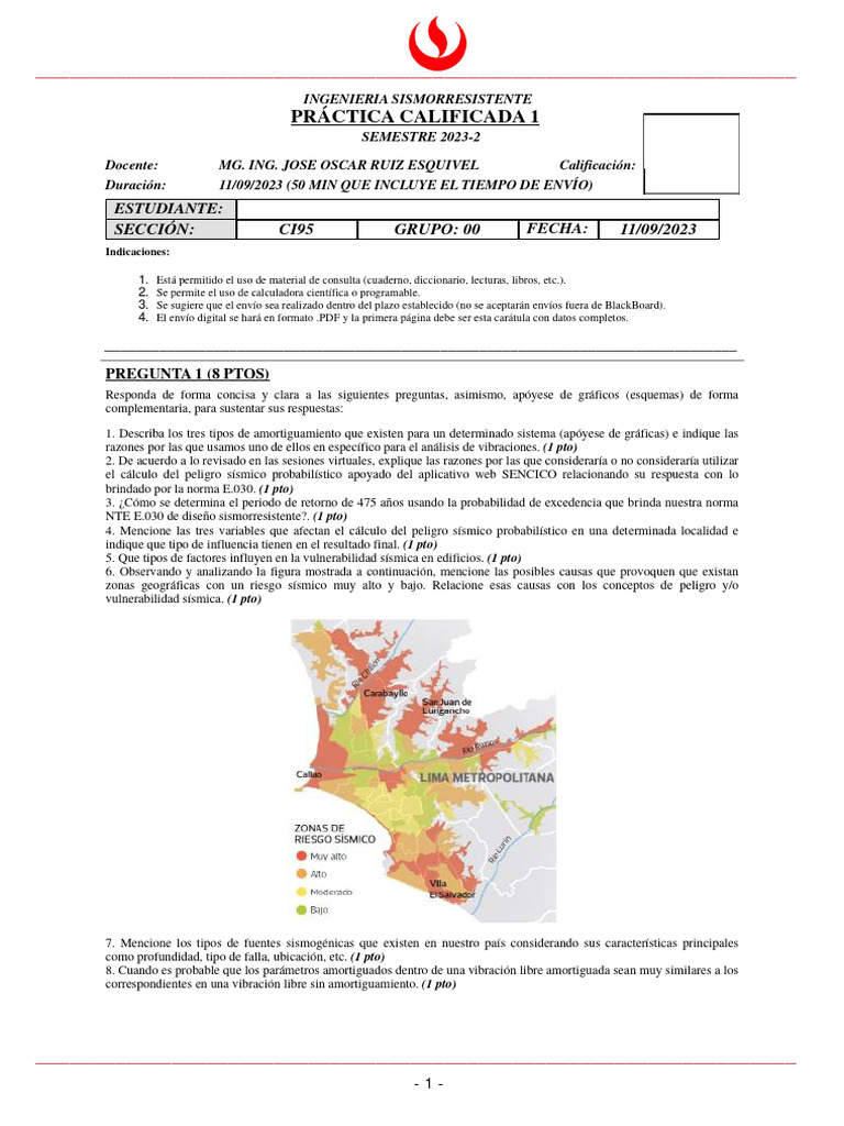 IS-PC1 2023-2 Rev01 Teoría | PDF | Probabilidad | Science
