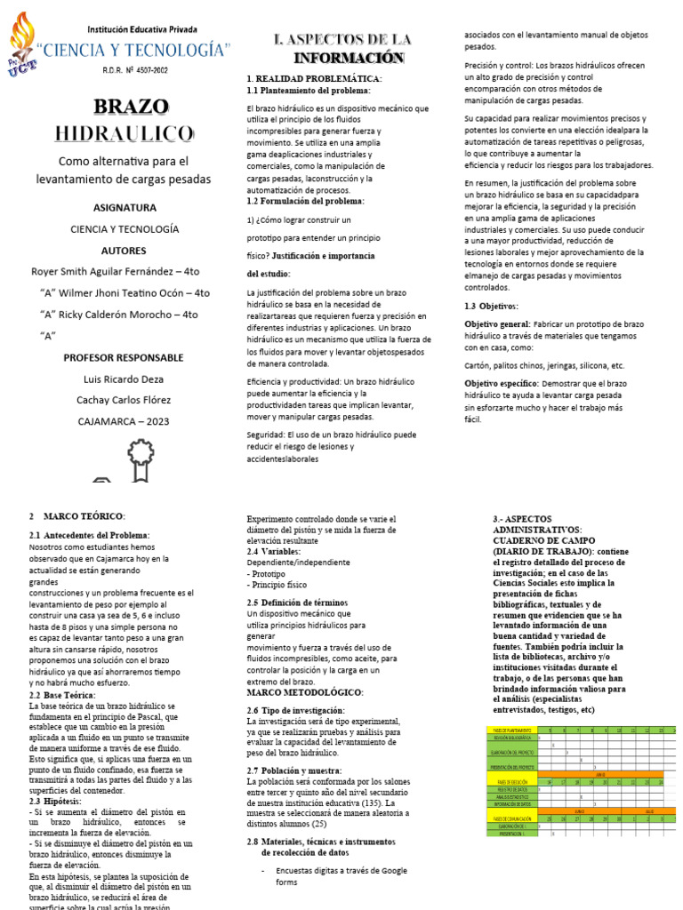 Triptico Eureka | PDF | Hidráulica | Diseño